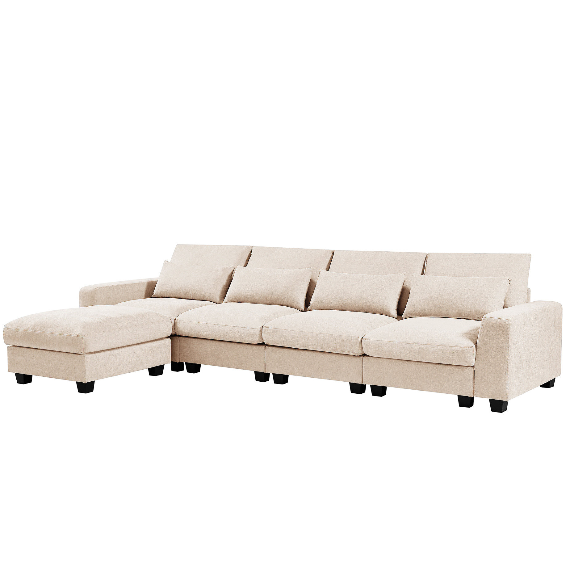 Latitude Run® Angled L-shape Sectional With Reversible Chaise ...