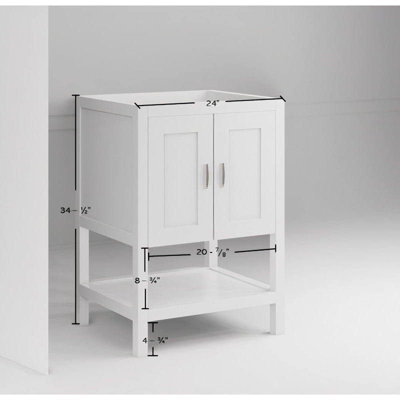 Vanity Atelier 24'' Single Bathroom Vanity Base Only | Wayfair