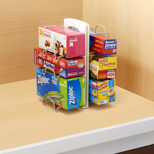 YouCopia® WrapStand® Kitchen Wrap Foil and Bag Caddy, Adjustable Rack ...