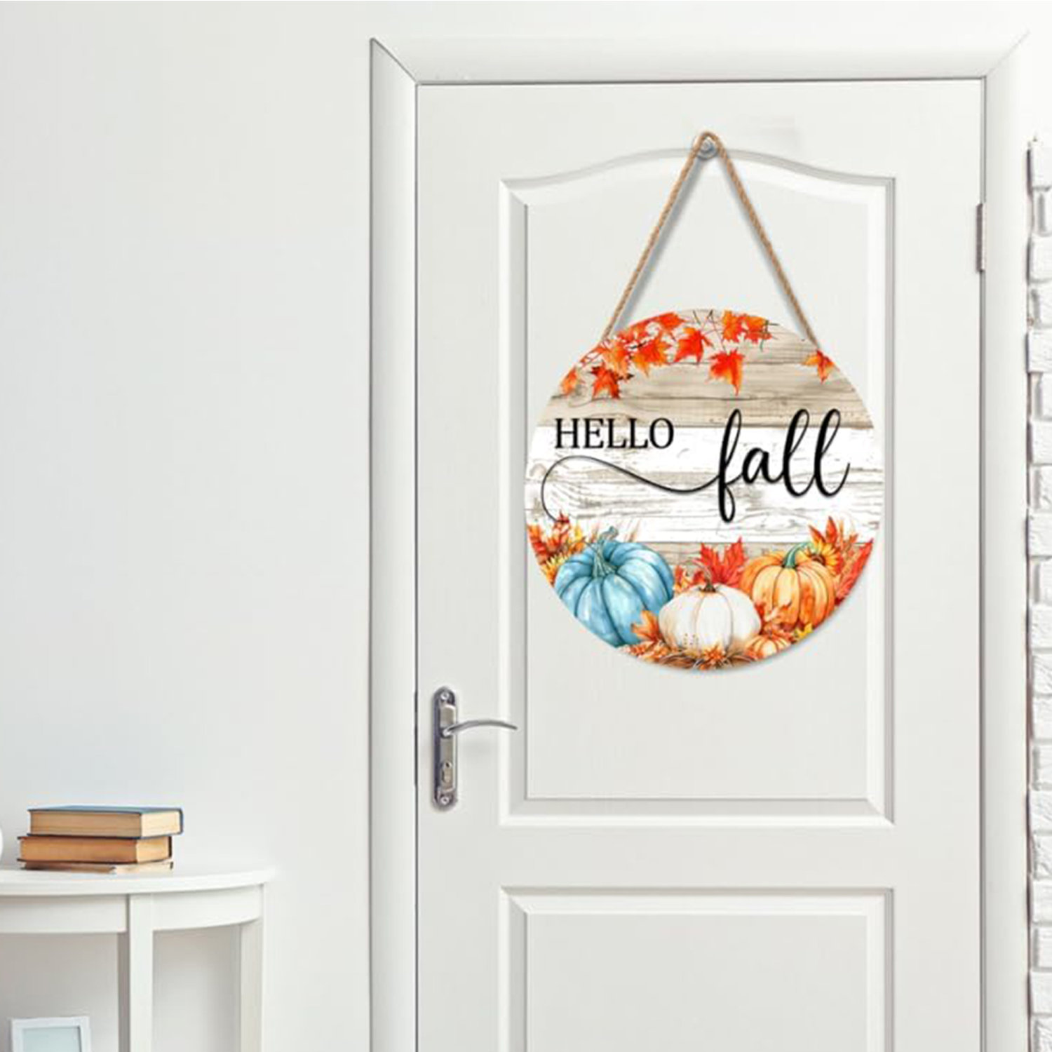 Ophelia & Co. The walls hang round wooden welcome door signs and fall ...