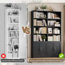 Harriet Bee Kirklyn 73"H Storage Bookcase With Doors, Standard Bookcase ...