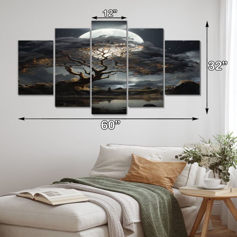 Dakota Fields Grey Tree Essence Of Light - Landscape Trees Wall Decor ...
