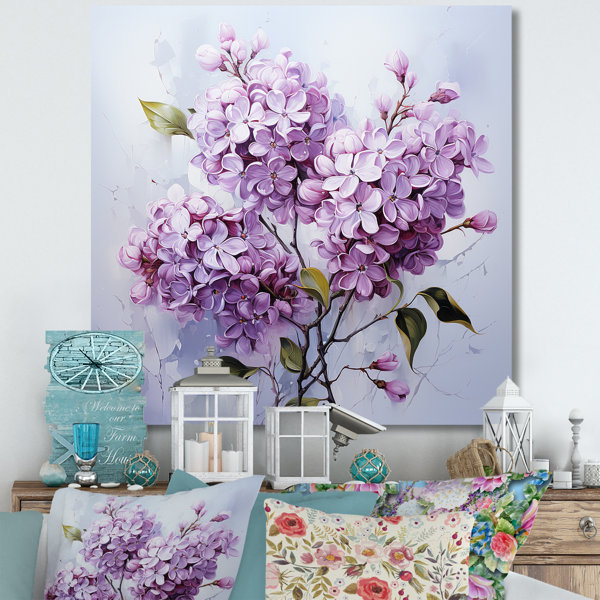 Winston Porter " Minimalist Elegance Dreamscape Lilac Bouquet " | Wayfair