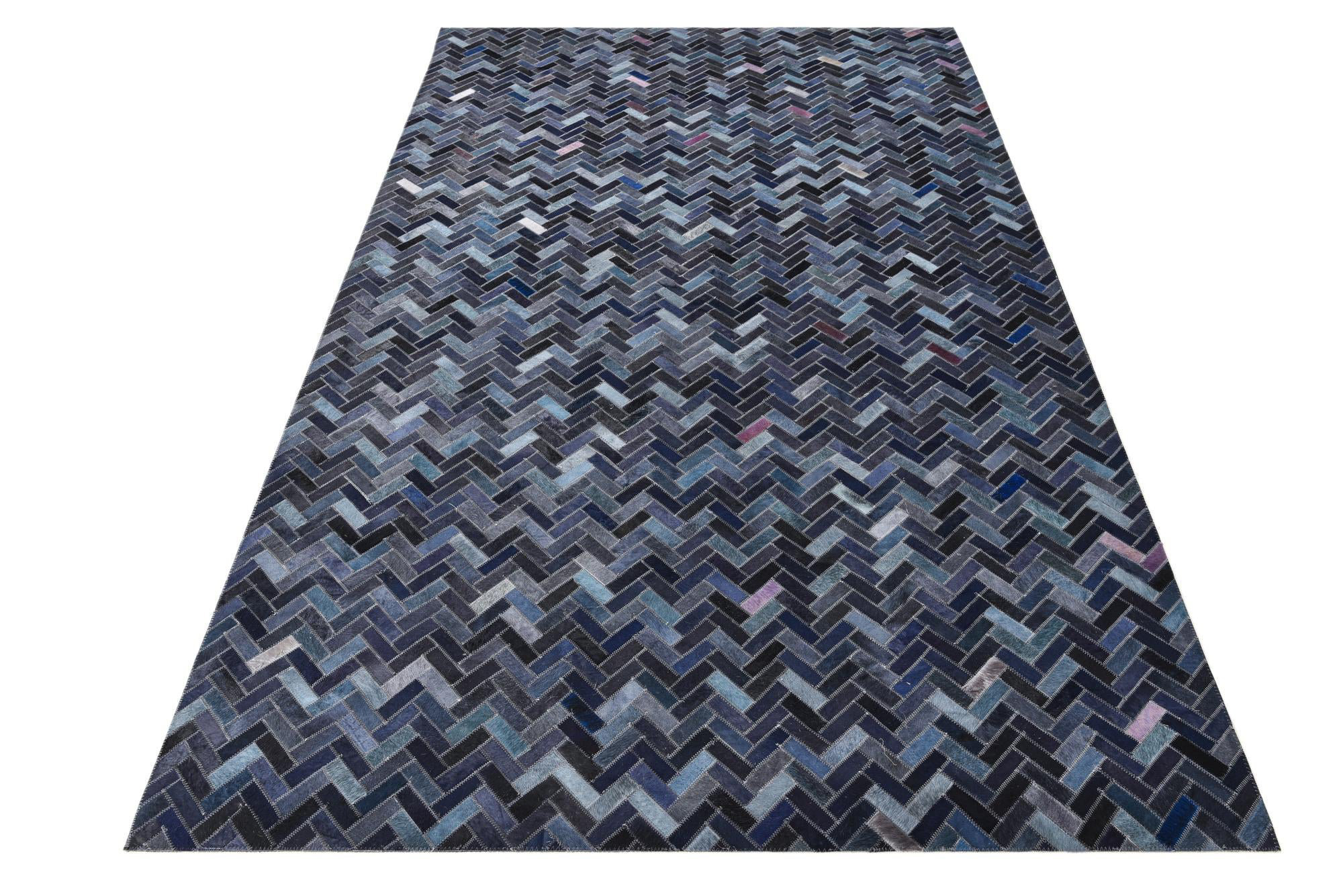 Isabelline Purdue Dark Blue Rug | Wayfair
