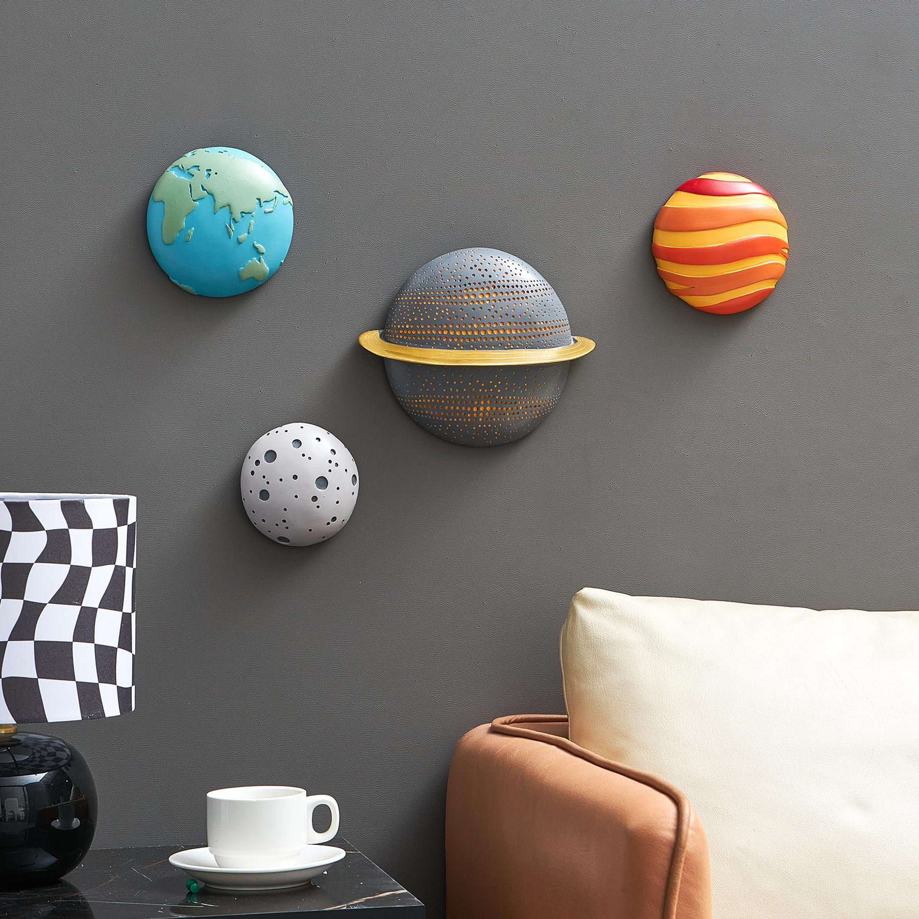 Winston Porter 4Pcs Outer Space Planets Wall Decor Modern Wall ...