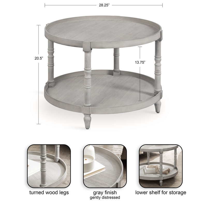 Lark Manor™ Amelea Tiered Round Living Room Coffee Table & Reviews ...