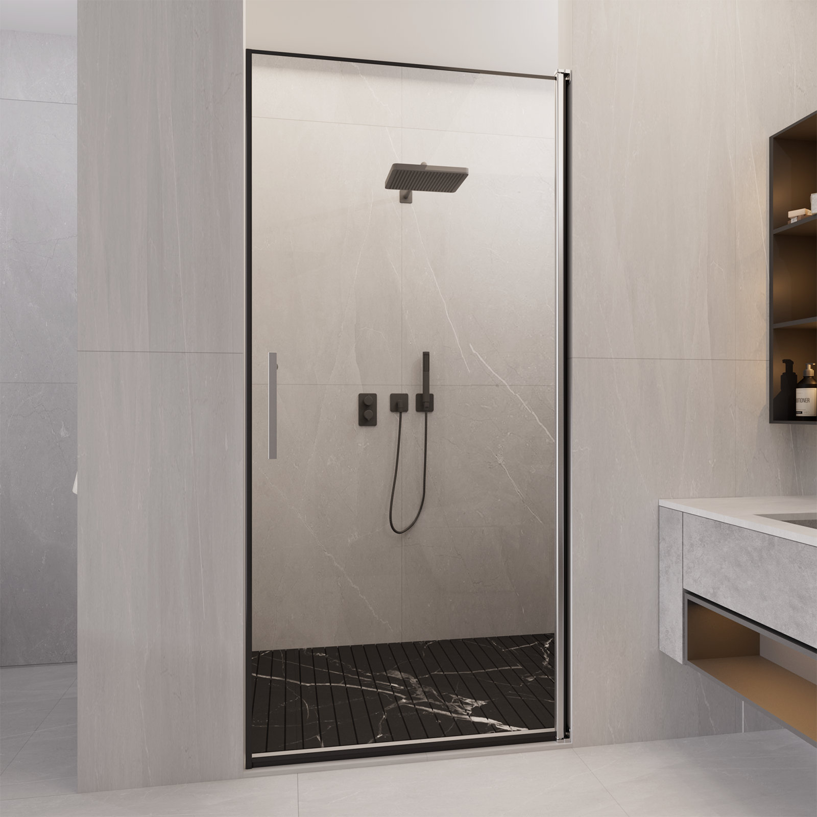 KOSMO Shower Door Tempered Glass Shower Door | Wayfair