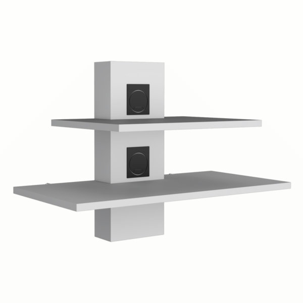 Wrought Studio™ Floating Shelf, 2 Tier-Shelf Wall Unit With Cable ...