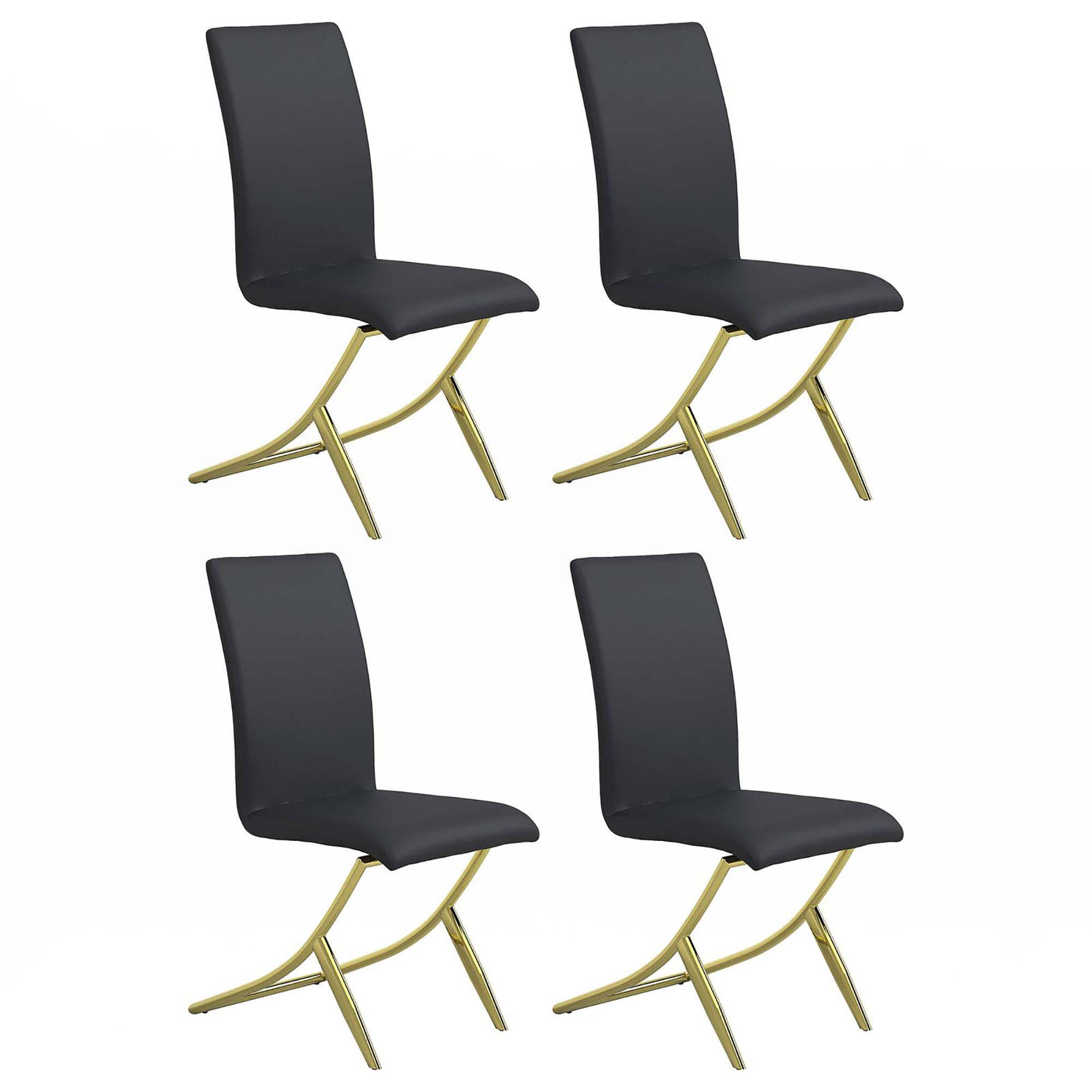Everly Quinn Black And Brass Dining Chairs (Set Of 4) - Wayfair Canada