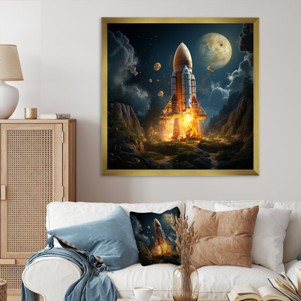 Ivy Bronx Rocketships Take OffI - Rocketship Wall Art | Wayfair