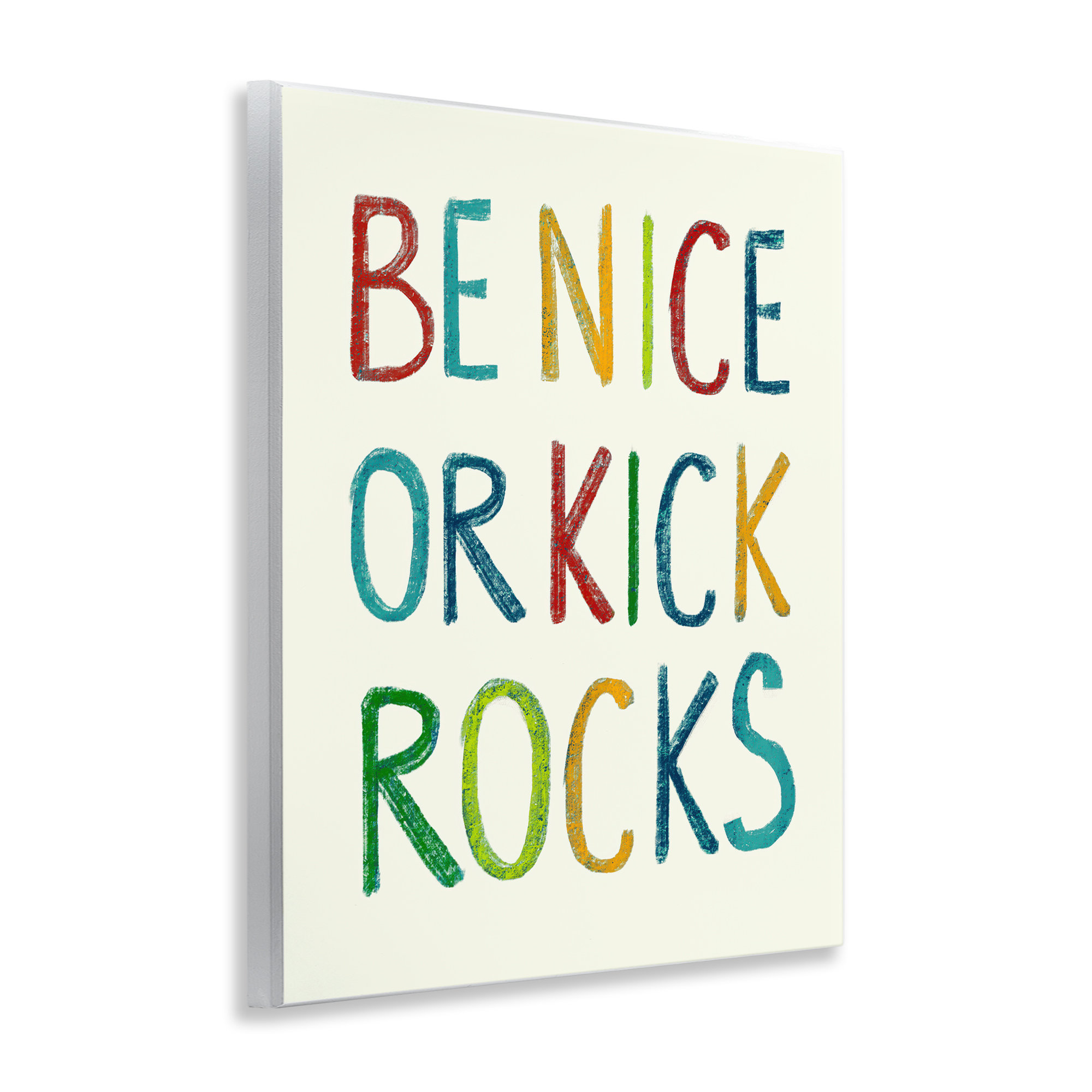 Dakota Fields Be Nice Minimal Phrase Wall Plaque Art by Daphne Polselli ...