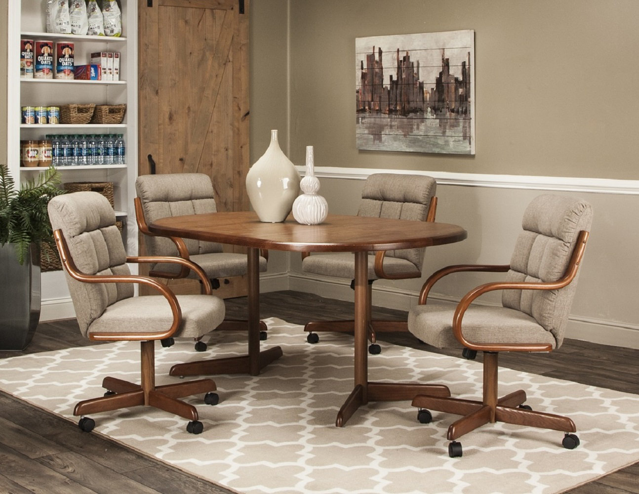 Caster Chair Company 5-Piece Extendable Caster Dining Set & Reviews ...