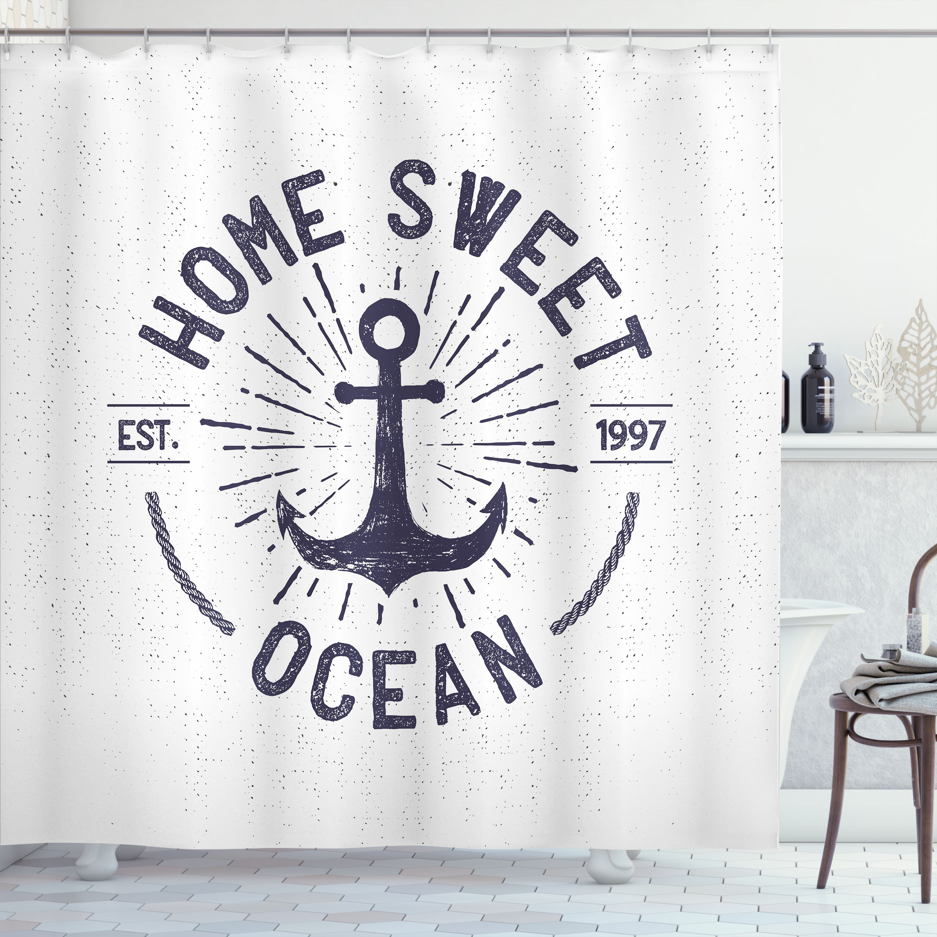 Breakwater Bay Anchor Shower Curtain Home Ocean Words | Wayfair