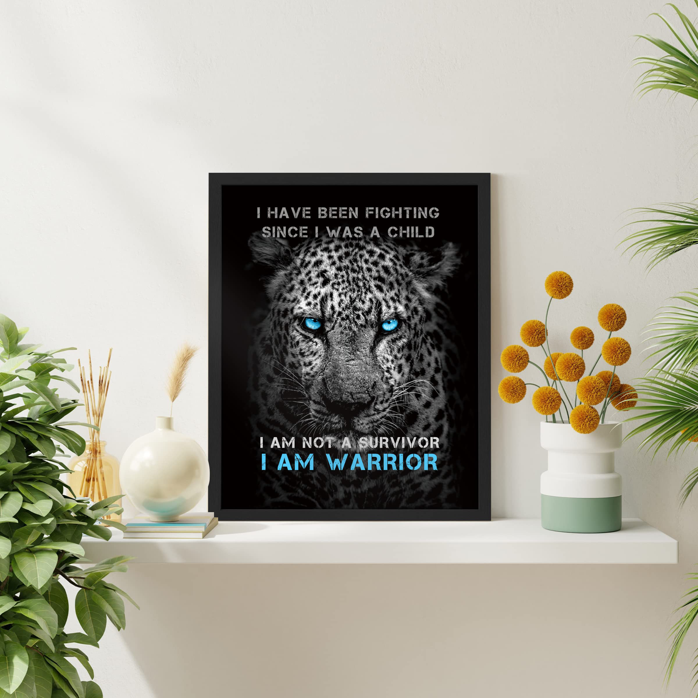 SIGNLEADER " I Am Not A Survivor I Am A Warrior Tough Guy Dodger Blue ...