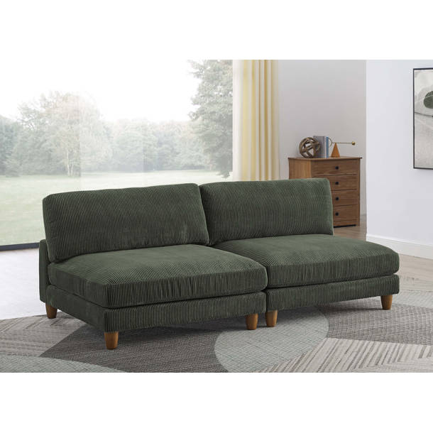 Latitude Run® Ritzman 89" Armless Modular Loveseat & Reviews | Wayfair