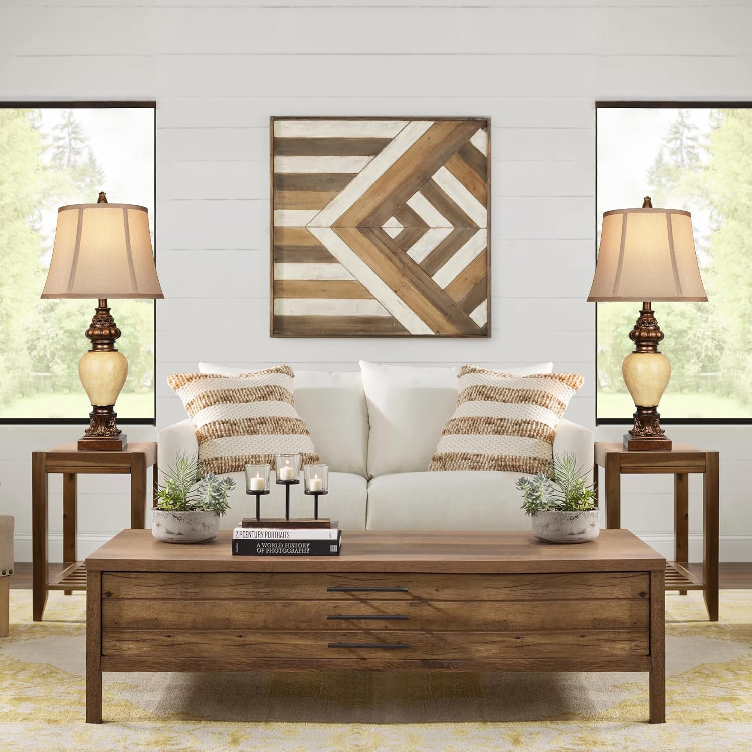 Fuzzy Muffs 28" High Traditional Table Lamp Set of 2, Vintage Bronze ...