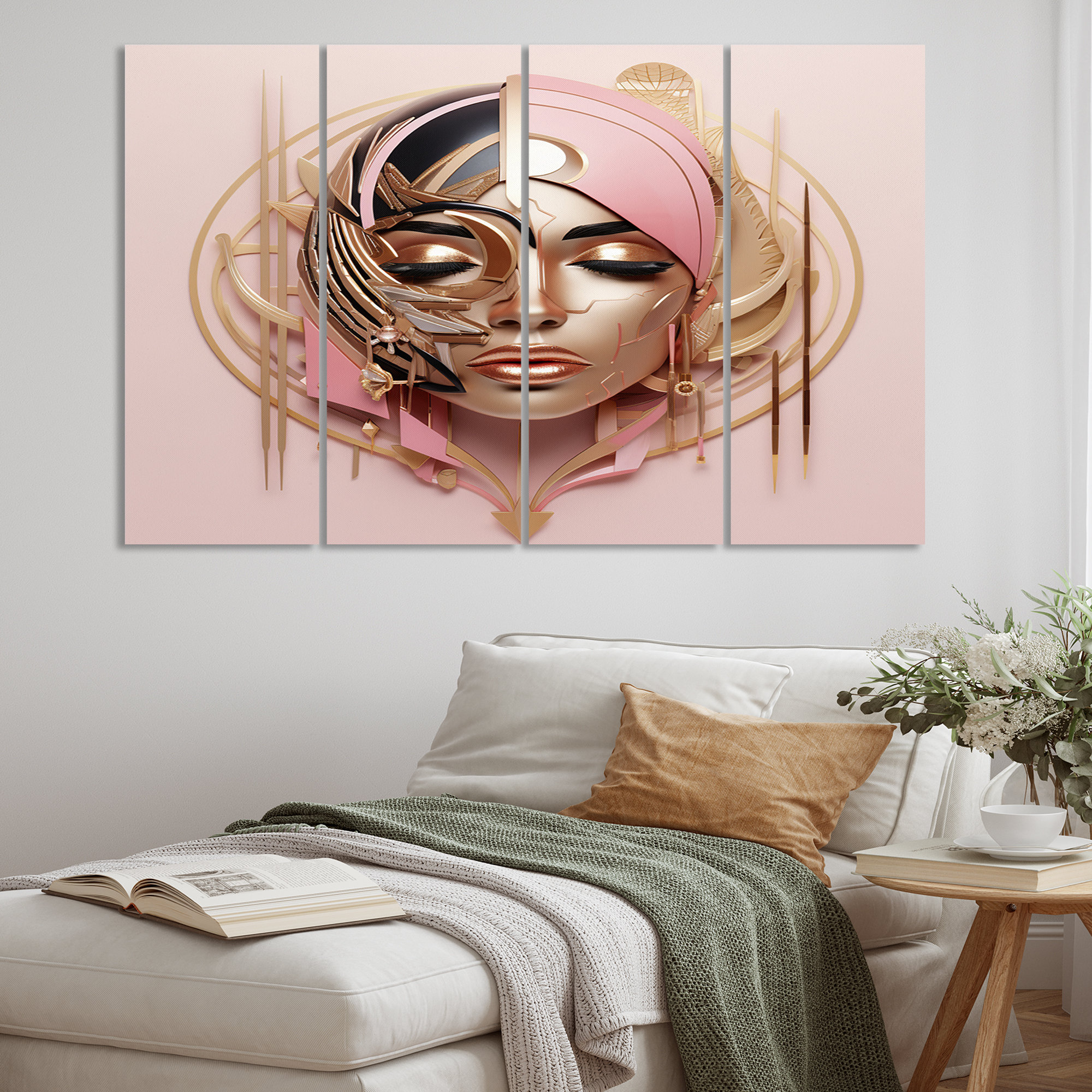 Mercer41 Futuristic Glam Model In Exquisite Pastel II 4 Pieces | Wayfair