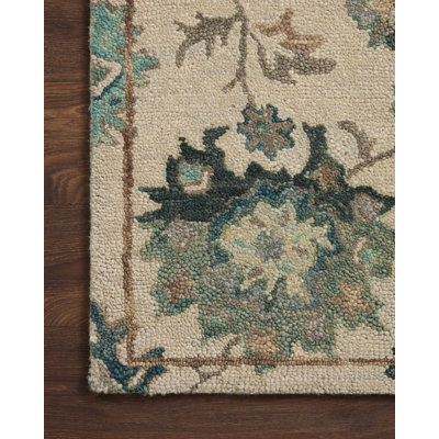 Langley Street Kraker Hand Hooked Wool Floral Rug & Reviews | Wayfair