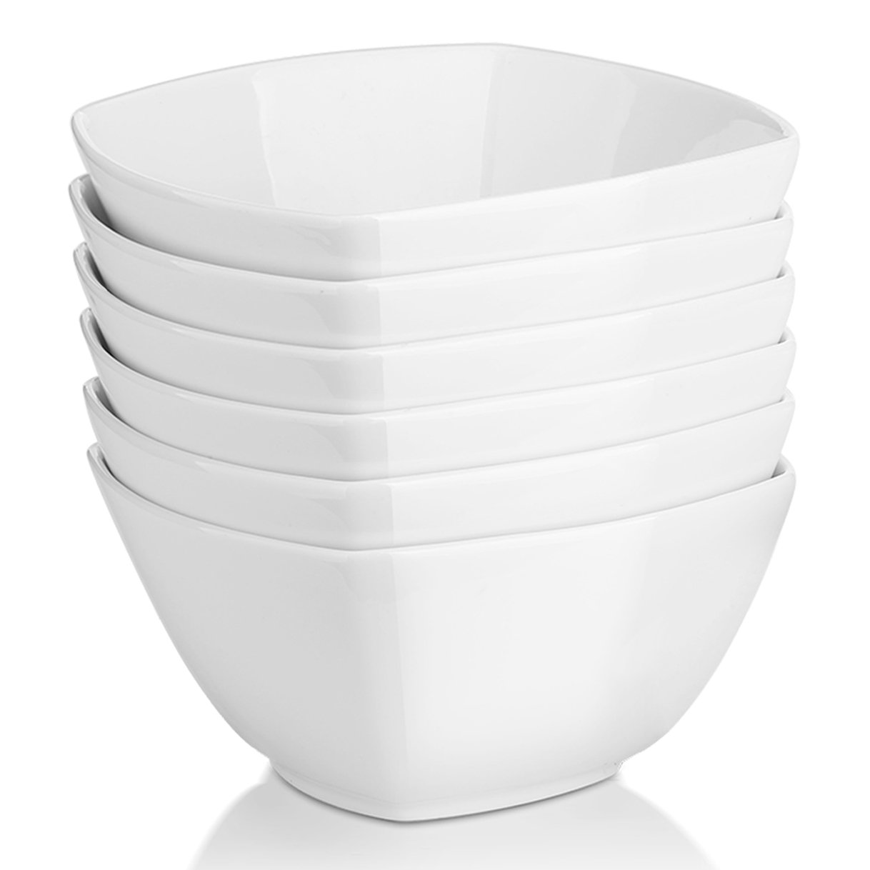 Latitude Run® White Square Soup Bowl Set (6-Piece) | Wayfair