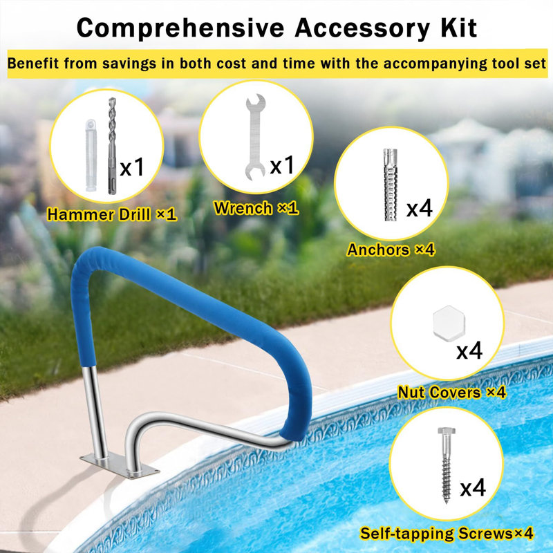 babevy Pool Handrail, Pool Railings For Inground Pools | Wayfair