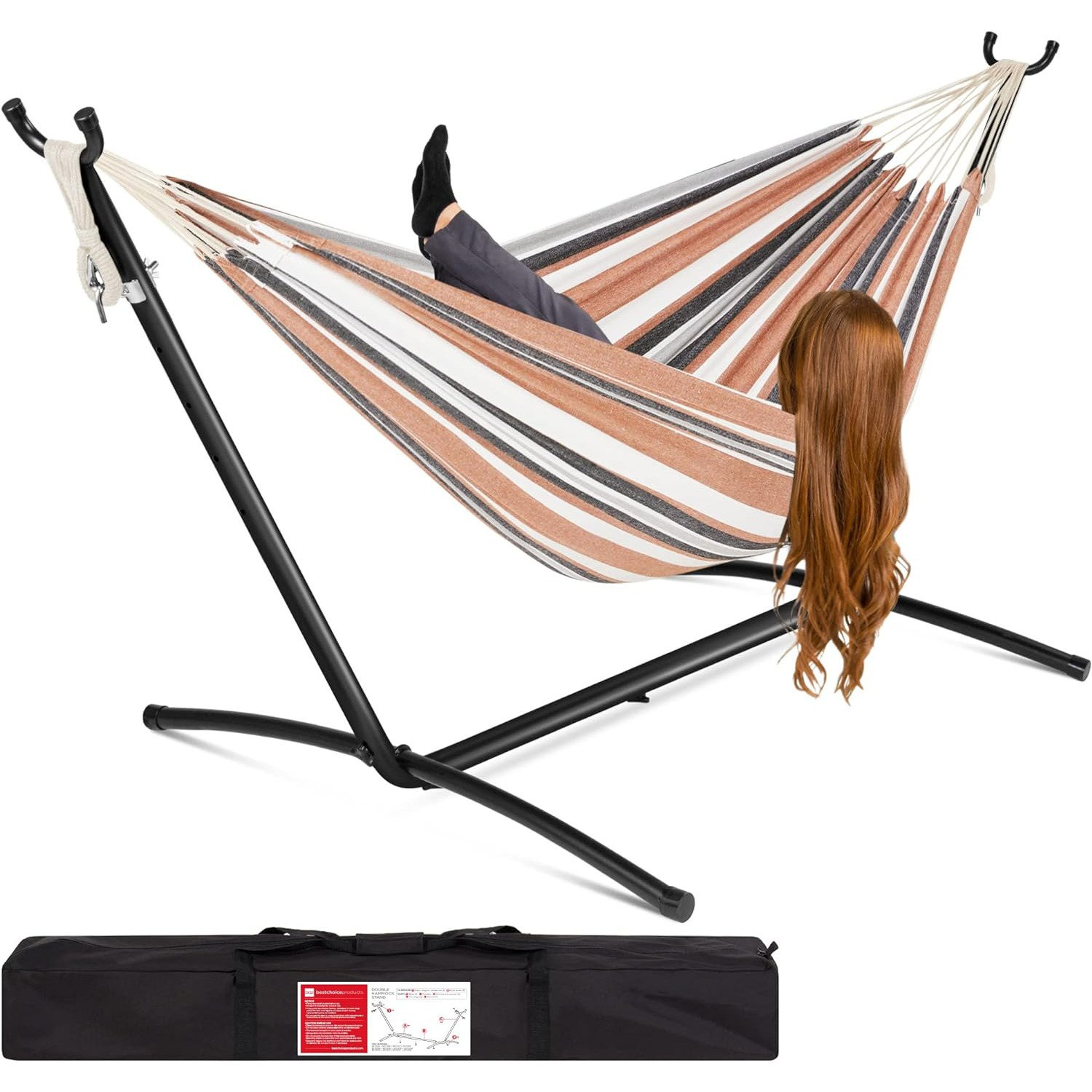 Arlmont & Co. Knutsford 2-Person Brazilian-Style Cotton Double Hammock ...