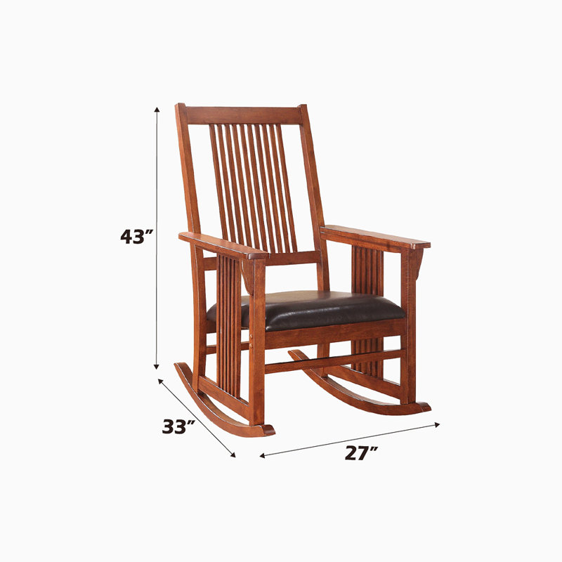 Lark Manor™ Tobacco Finish Rocking Chair | Wayfair