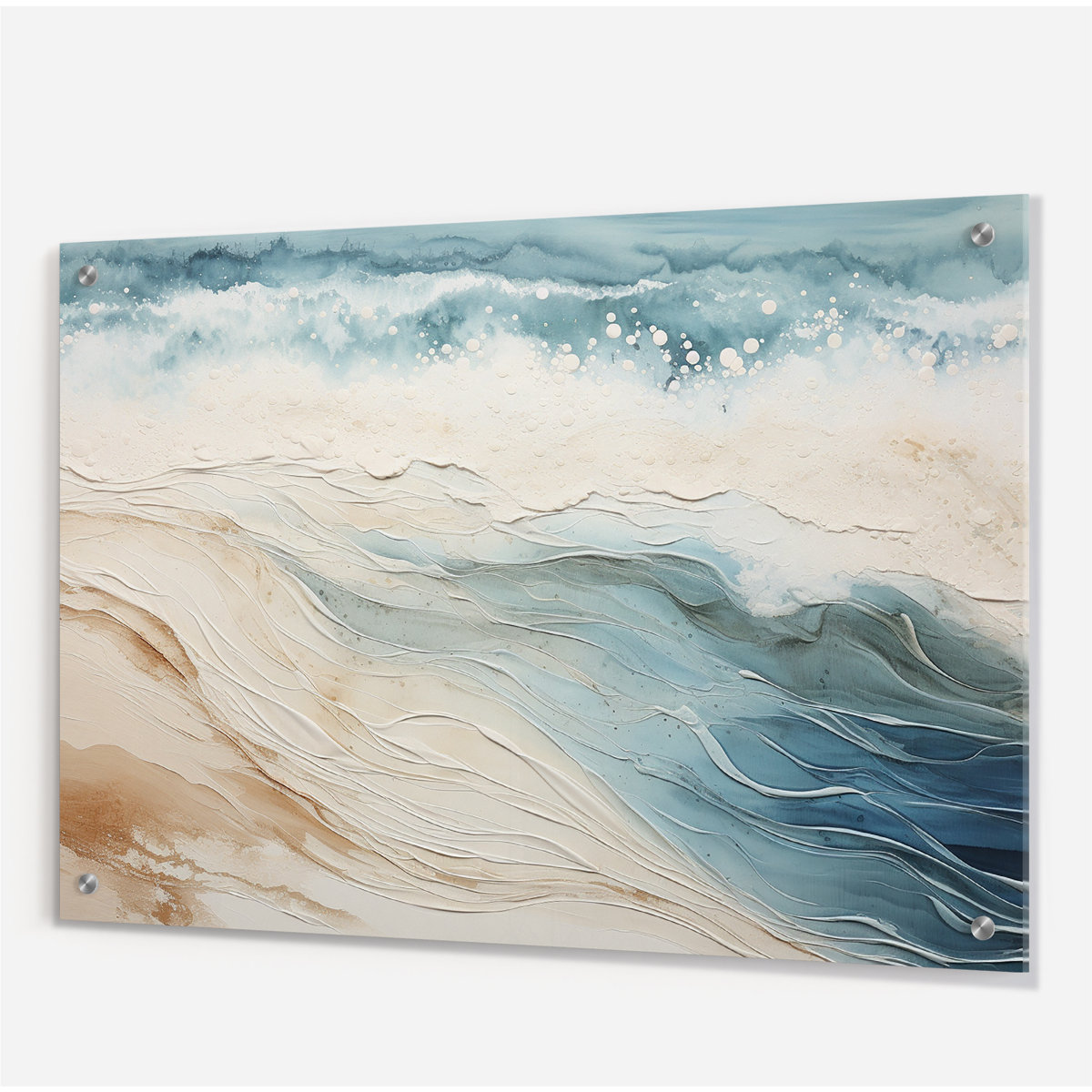 Highland Dunes Antek - Modern Blue And Beige Sand Aerial View V ...