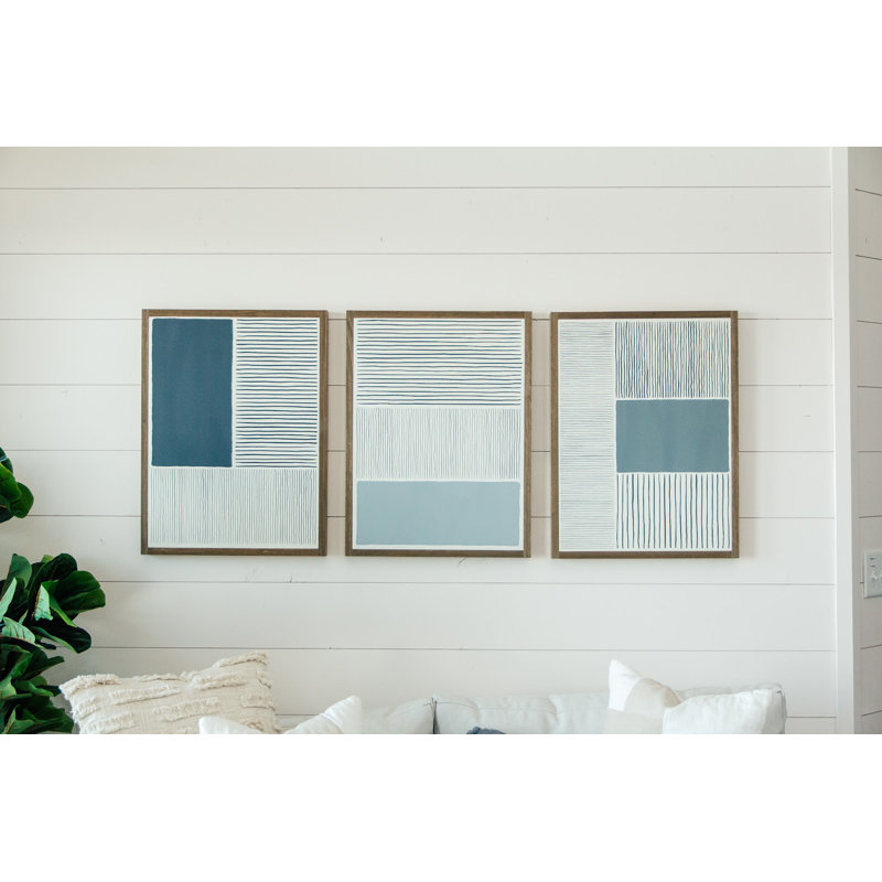 Longshore Tides Nautical Mod Block Set | Wood Framed Wall Art Sign Set ...