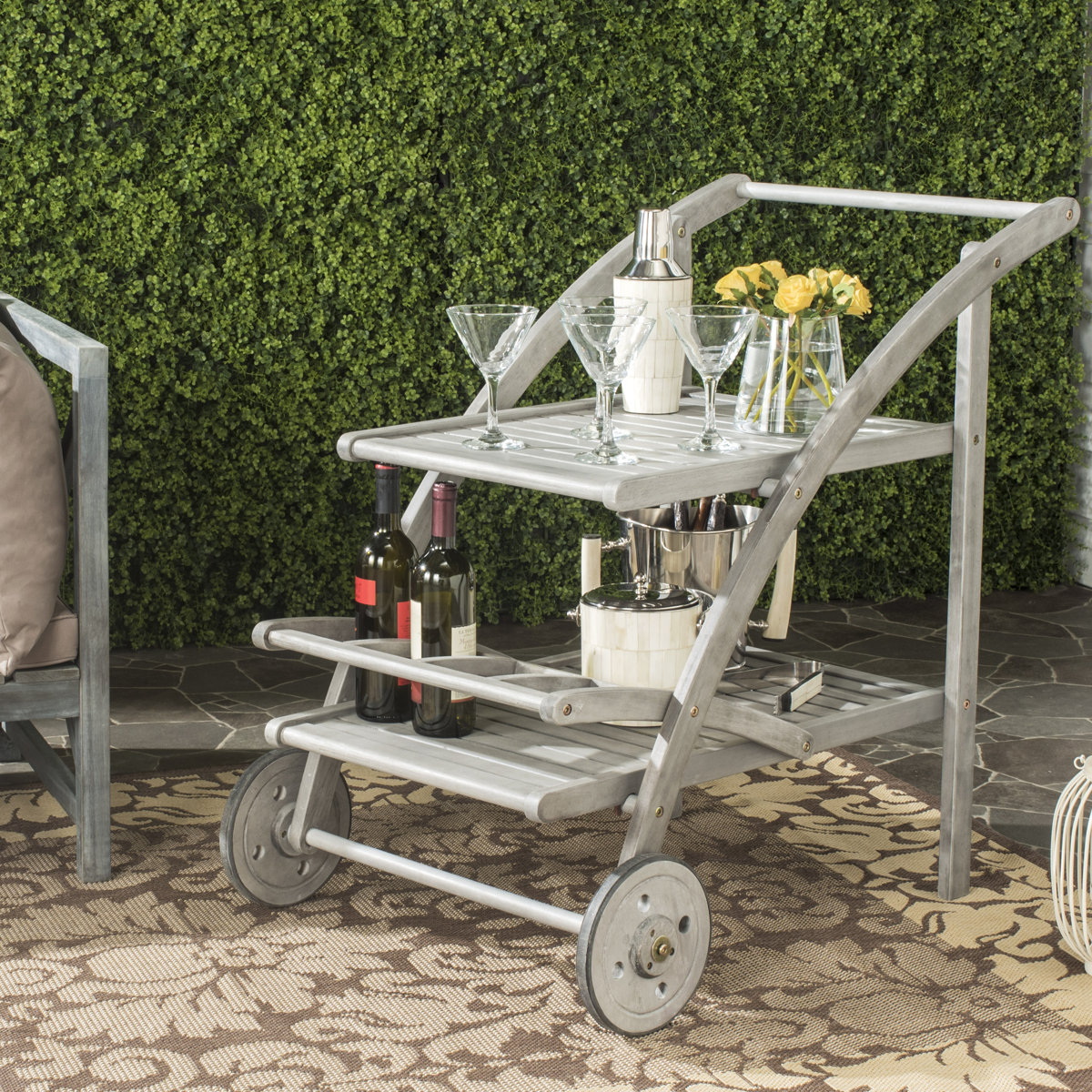 Dakota Fields Outdoor Ingrassellino Bar Cart & Reviews | Wayfair.ie