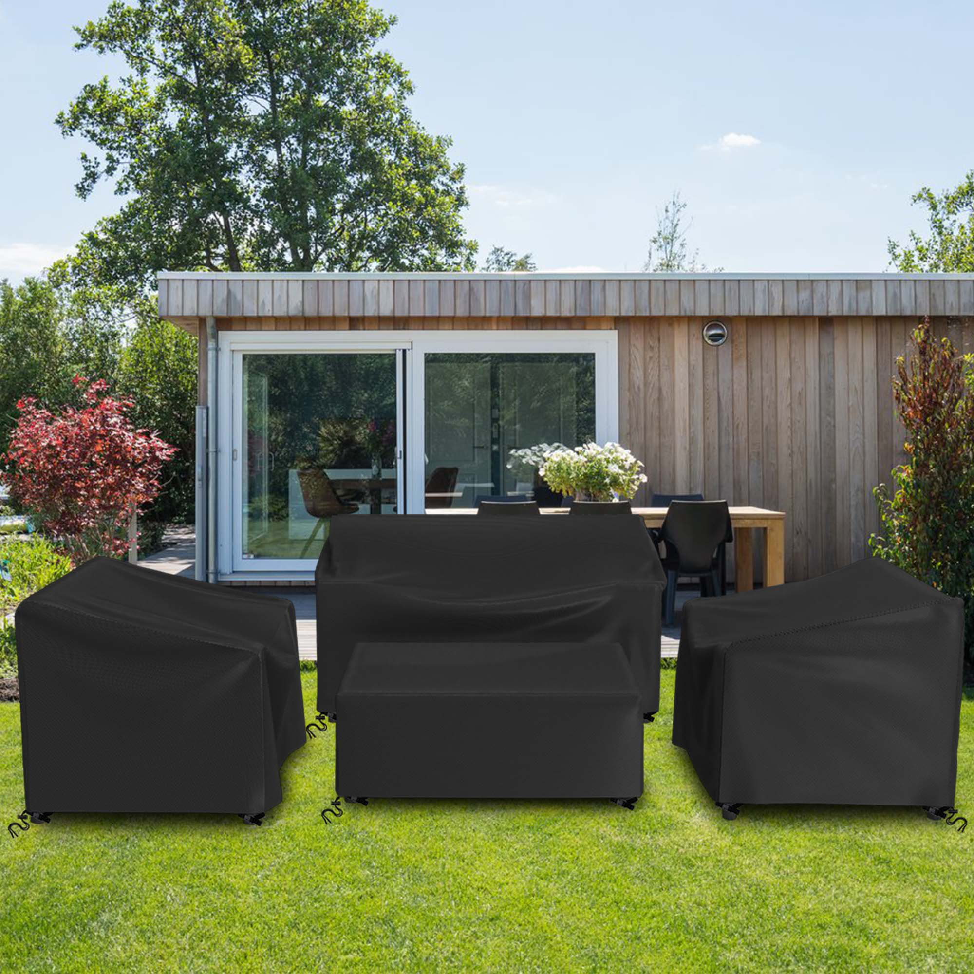 Arlmont & Co. Patio Furniture Set Covers Waterproof Dust Proof ...