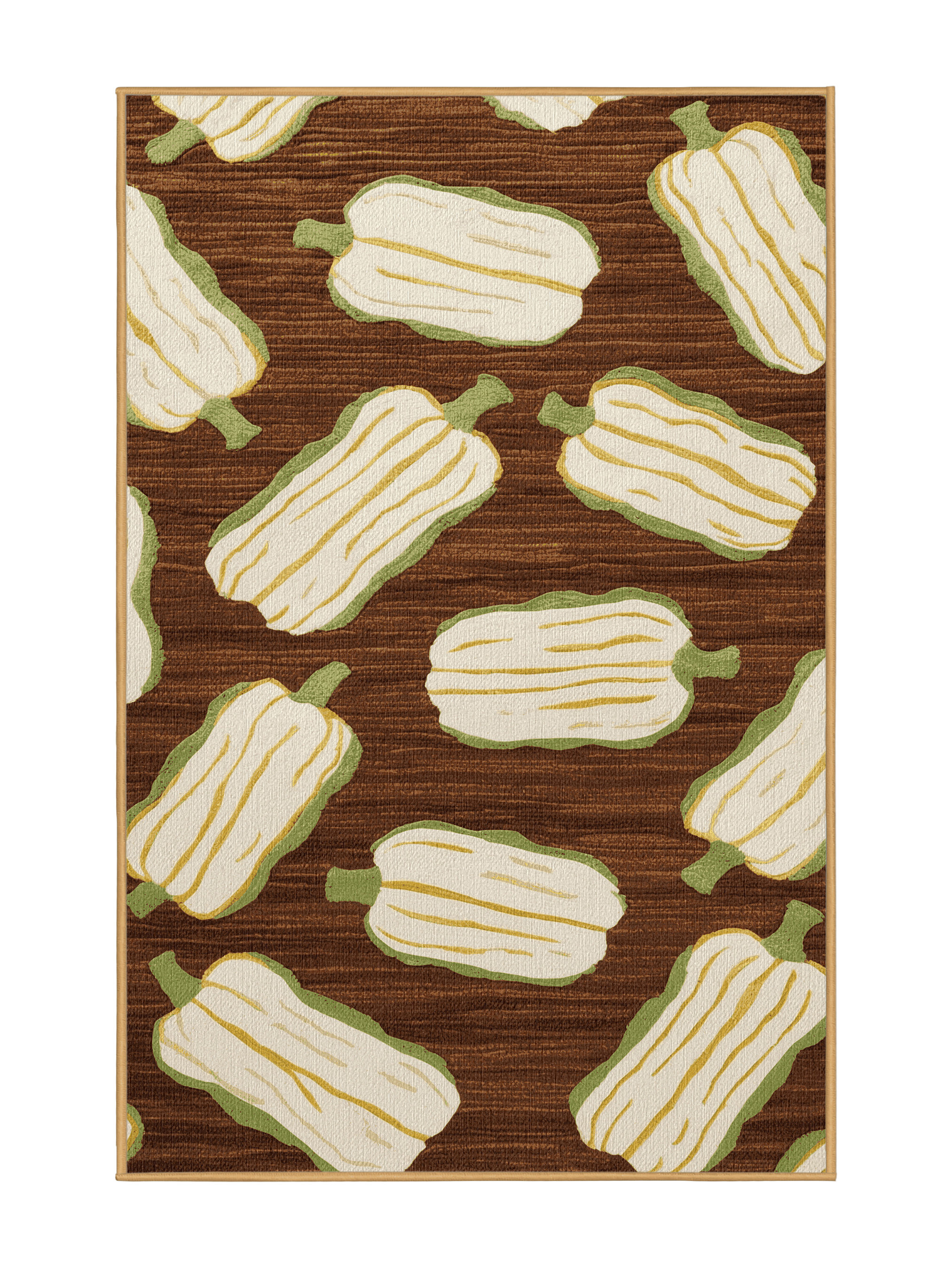 Dakota Fields Washable Pattypan Squash Vegetables Area Rug | Wayfair