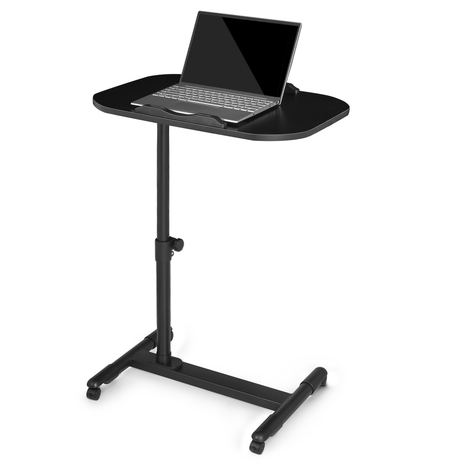 MoNiBloom Mobile Computer Desk, Adjustable Height Standing Table ...