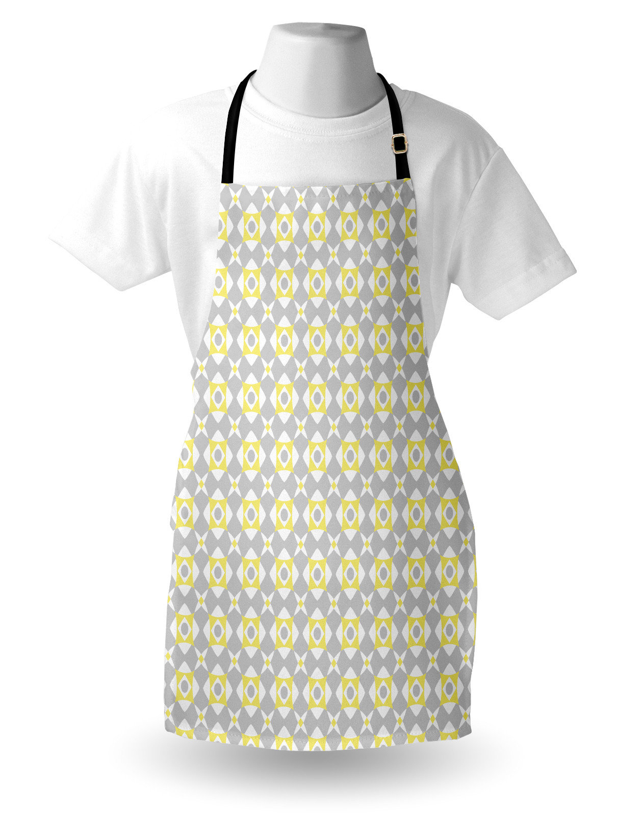 East Urban Home Geometric Apron Unisex, Tile Style Squares, Adult Size ...