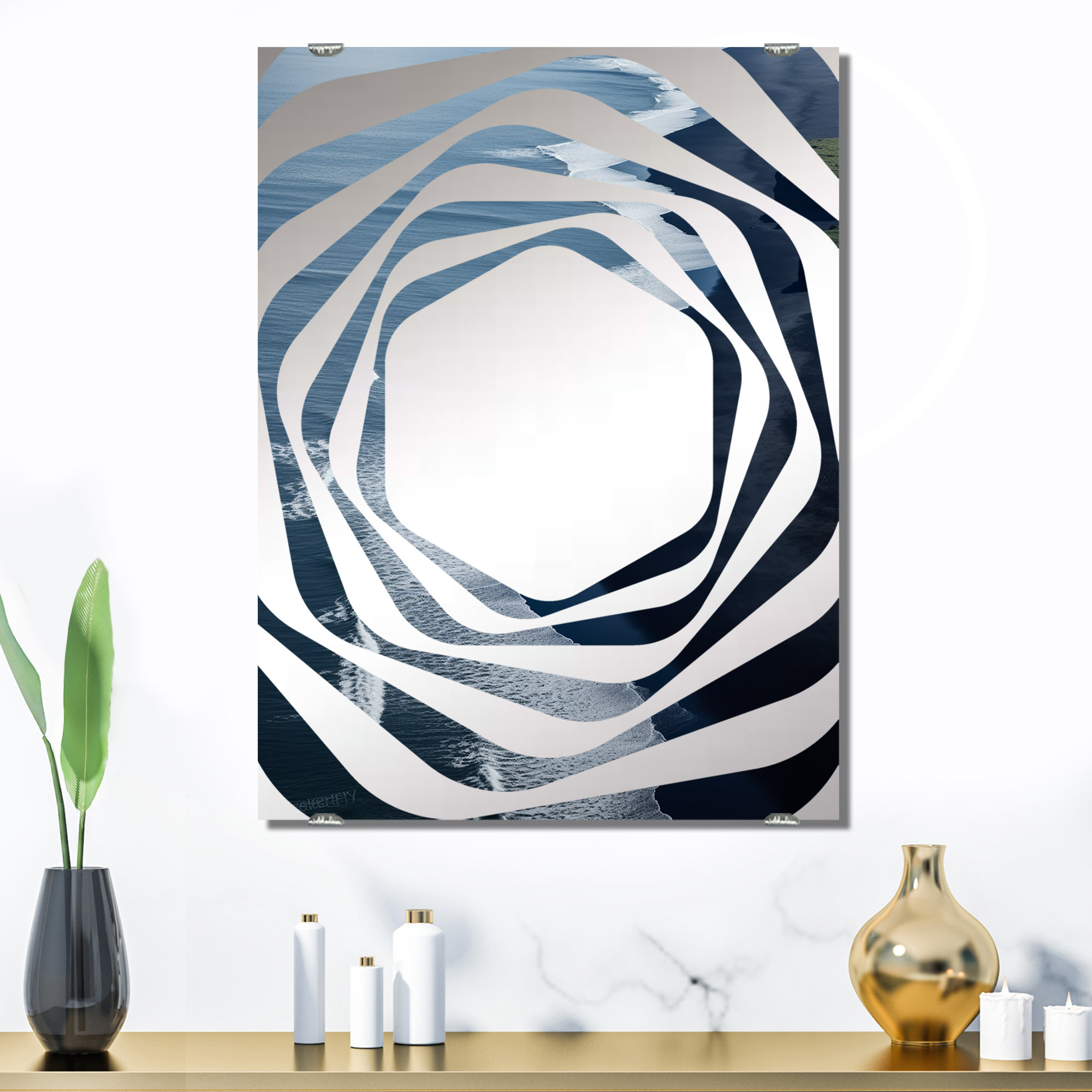 East Urban Home Sand Beach Aerial View II - Beach & Ocean Decorative ...