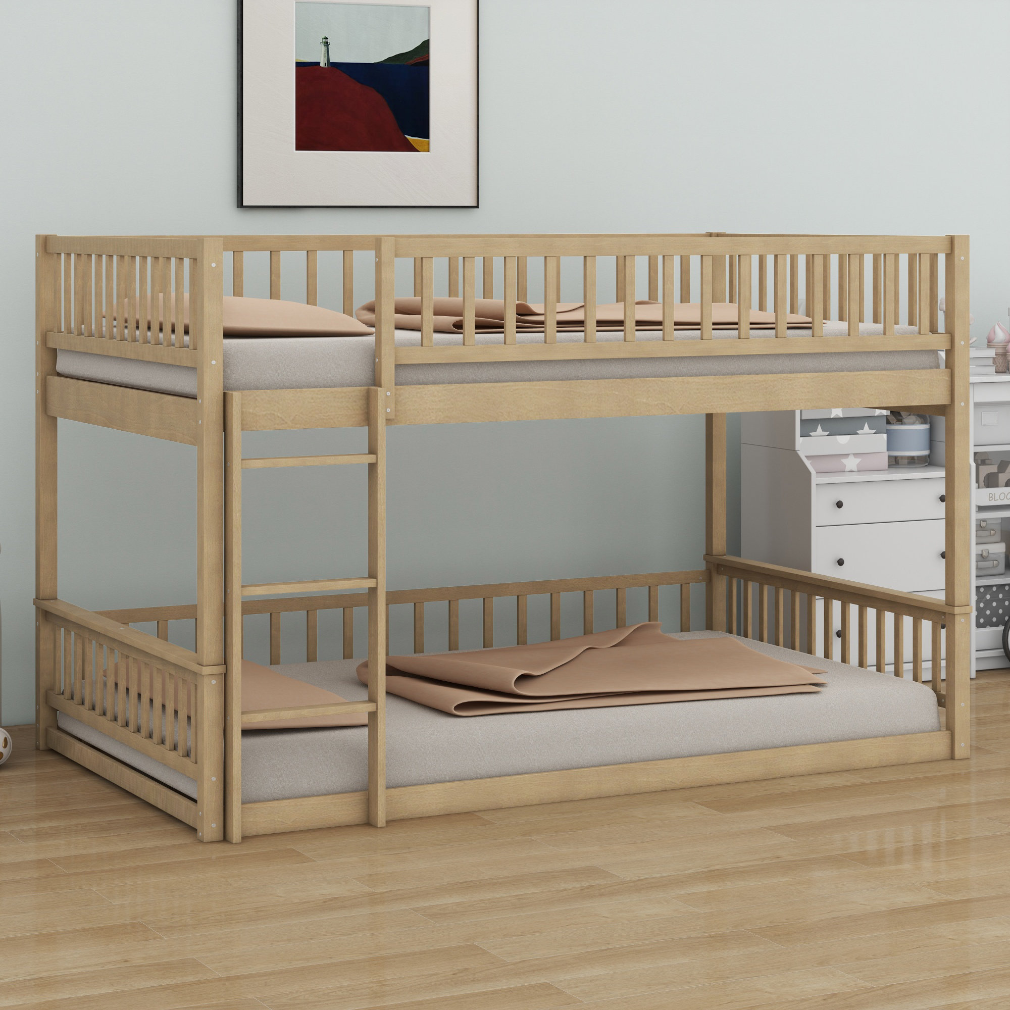 Lucky Furniture Bunk Bed With Ladder And Guardrails - Wayfair Canada