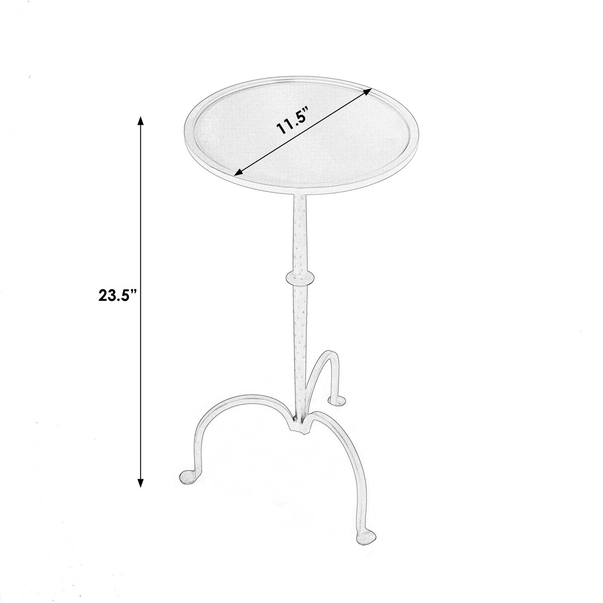 Butler Founders Griege Iron Pedestal Side Table & Reviews | Perigold