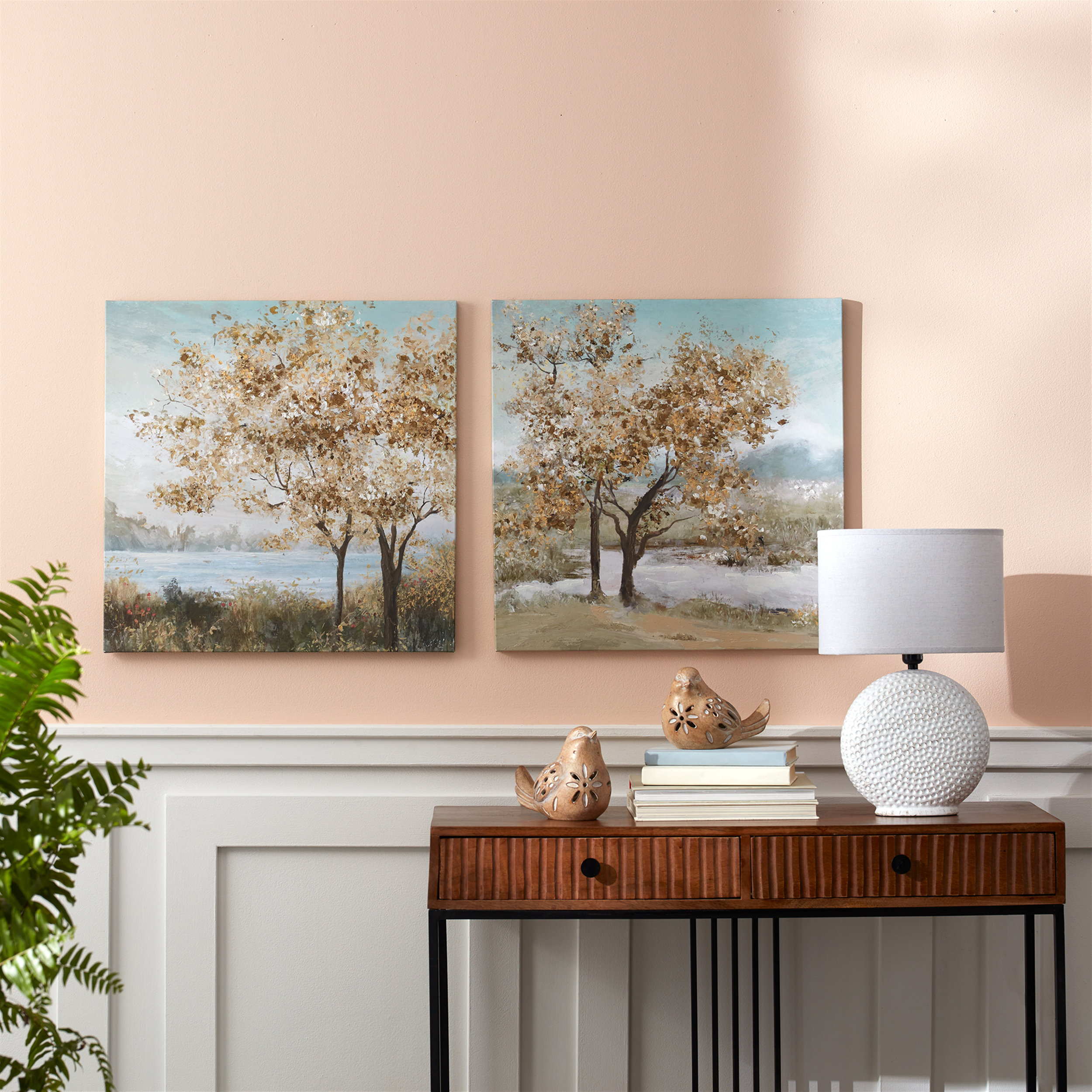 Lark Manor™ Framed Tree Canvas Art (Set of 2) | Wayfair