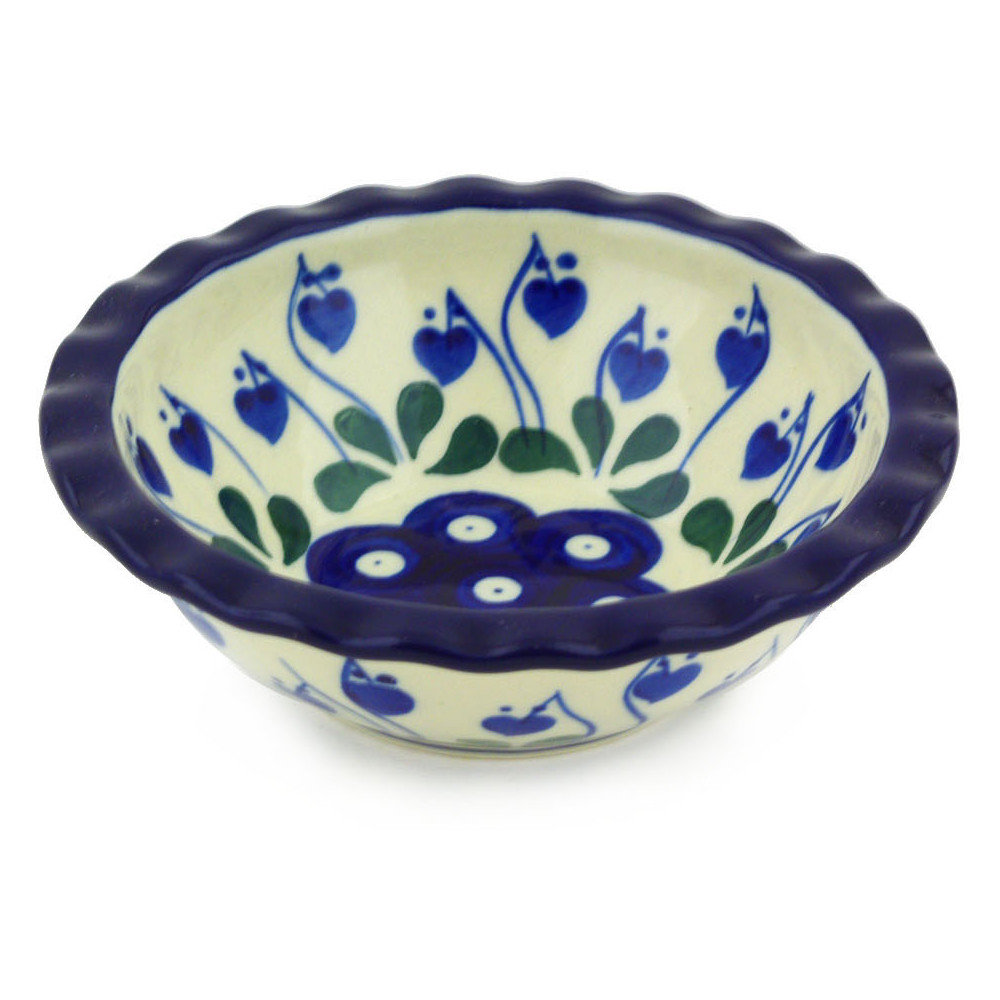 Red Barrel Studio Polish Pottery 5 Inch Stoneware Bowl - Bleeding Heart ...