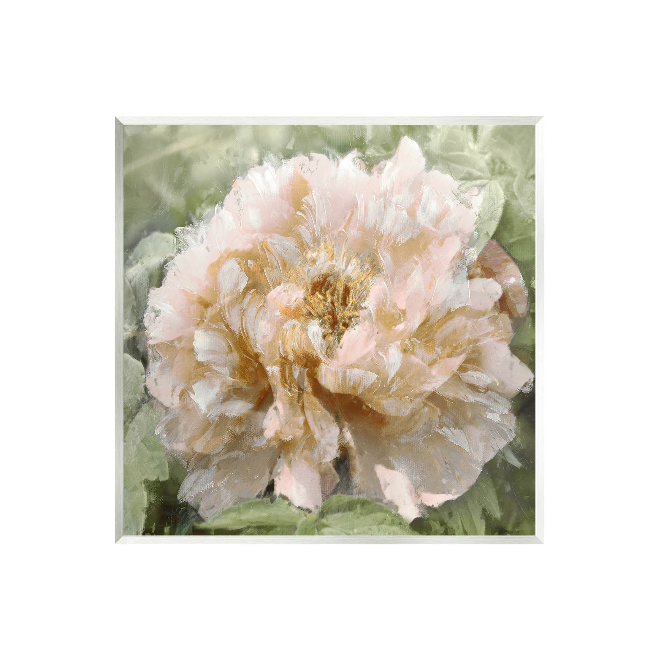 Stupell Industries Blooming Puffy Flower Nature Canvas Wall Art By ...