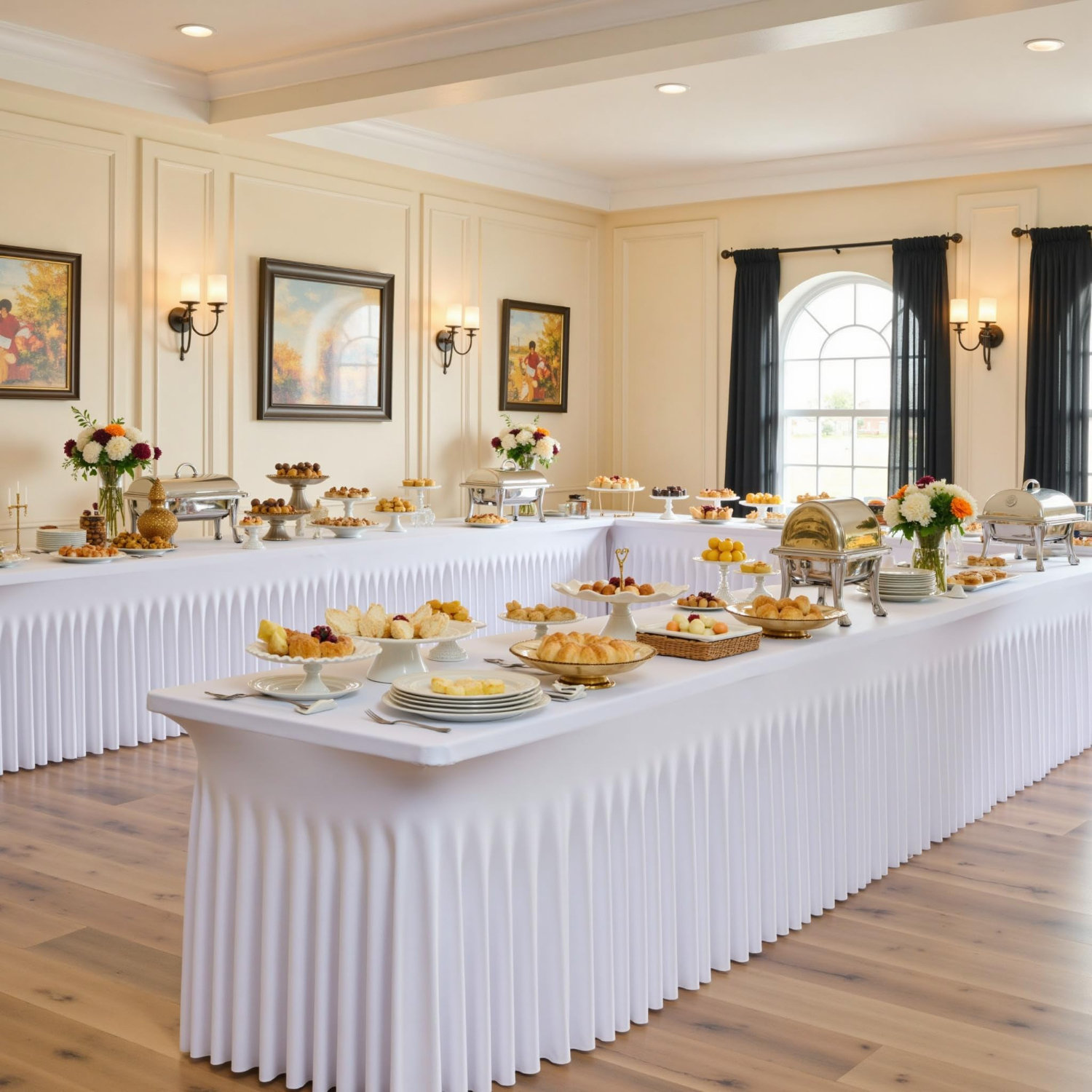 Hokku Designs Spandex Table Clothes For 8 Foot Rectangle Tables ...