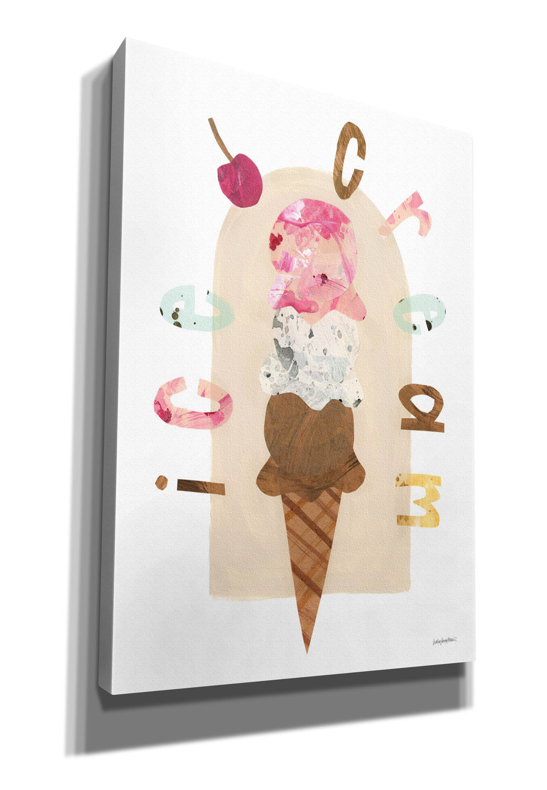 Epic Graffiti 'Ice Cream 2' by Haley Knighten Canvas Wall Art | Wayfair