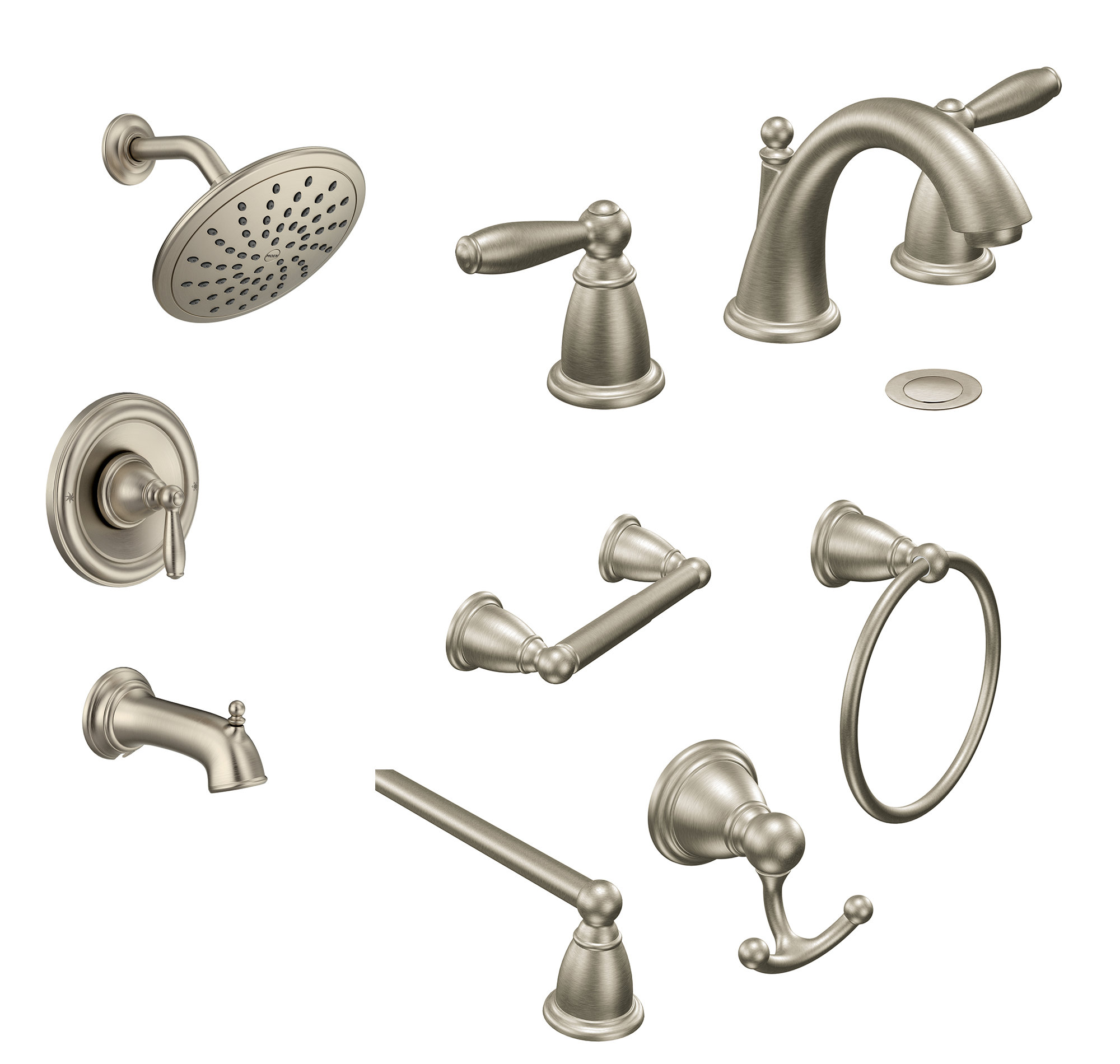 Moen Brantford 8 Piece Bathroom Hardware Set | Wayfair