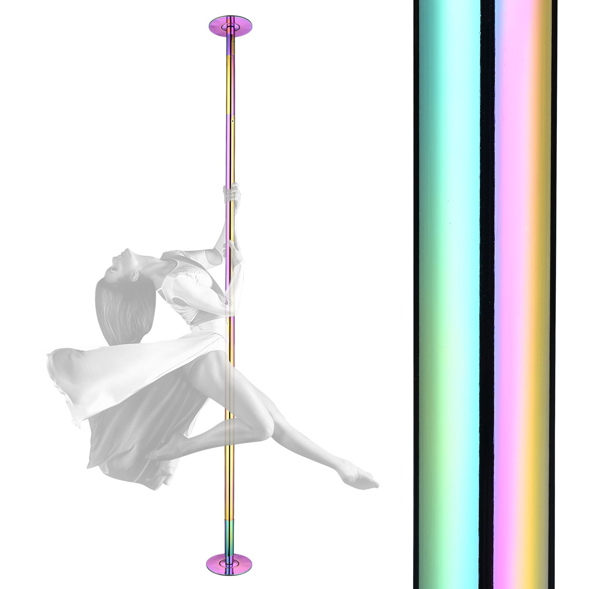 Yescom Professional Spinning Dancing Pole Kit 9.25FT for Party Club ...