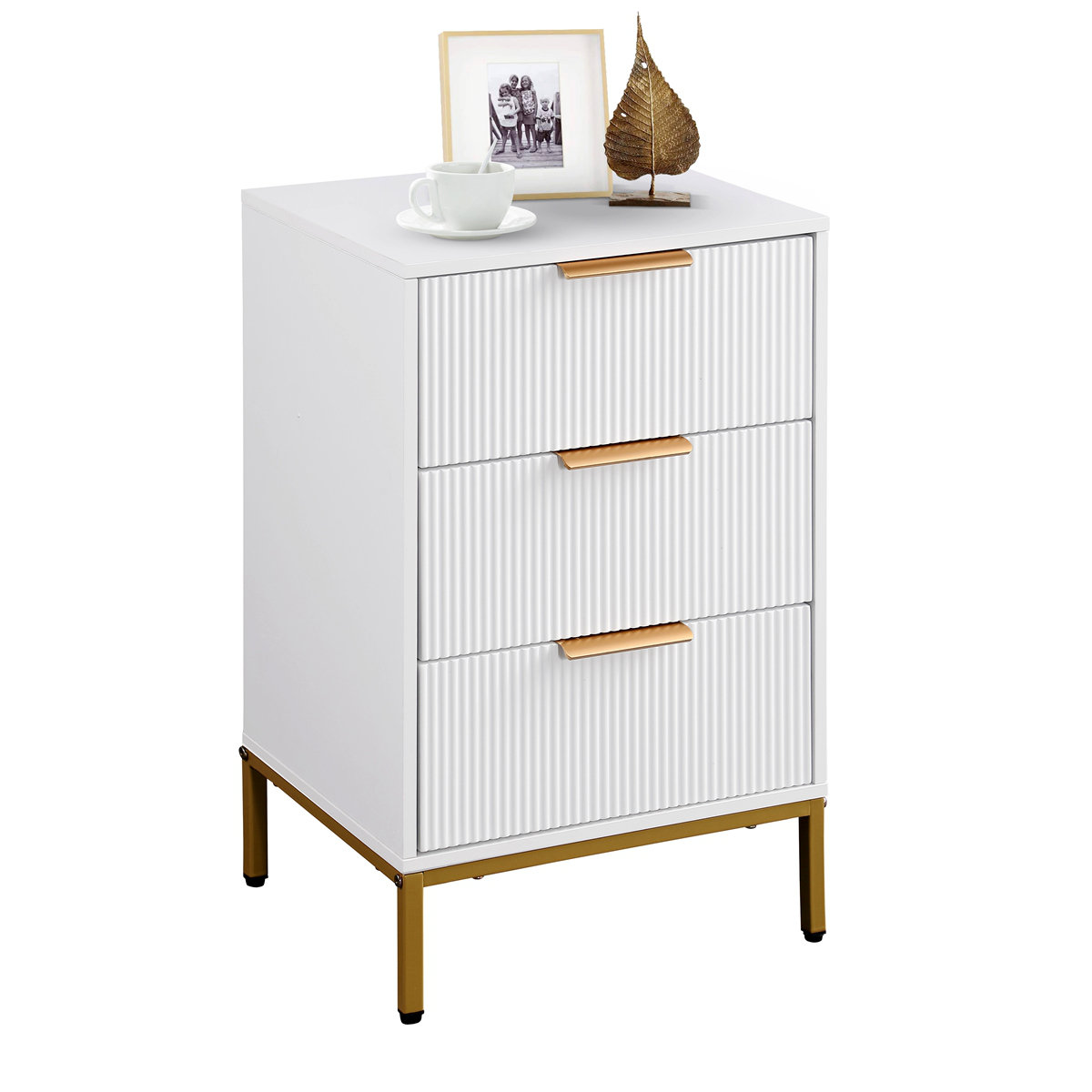 Corrigan Studio® Nightstand With 3 Drawers,Mid-Century Modern End Table ...
