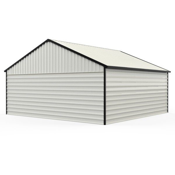 WANDINGT 23FT X 22FT Double Garage Metal Shed With Side Entry Door ...