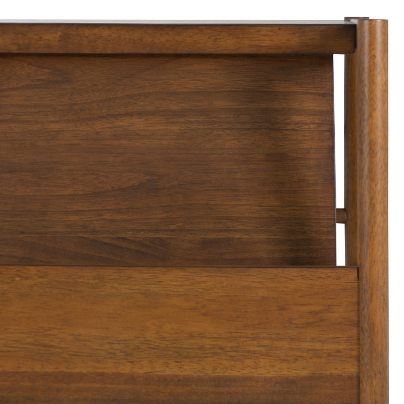 George Oliver Helsel Walnut Magazine Rack Side Table | Wayfair