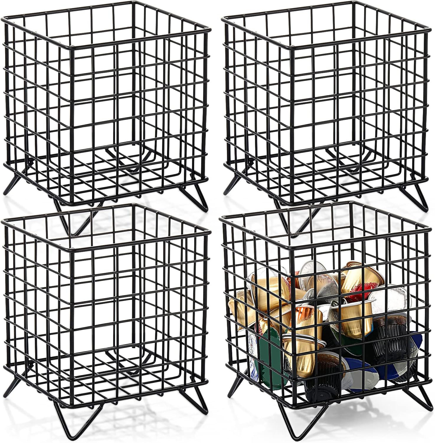Elaine Mercure 4 Pcs Coffee Pod Holder Large Capacity Coffee Pod Basket ...