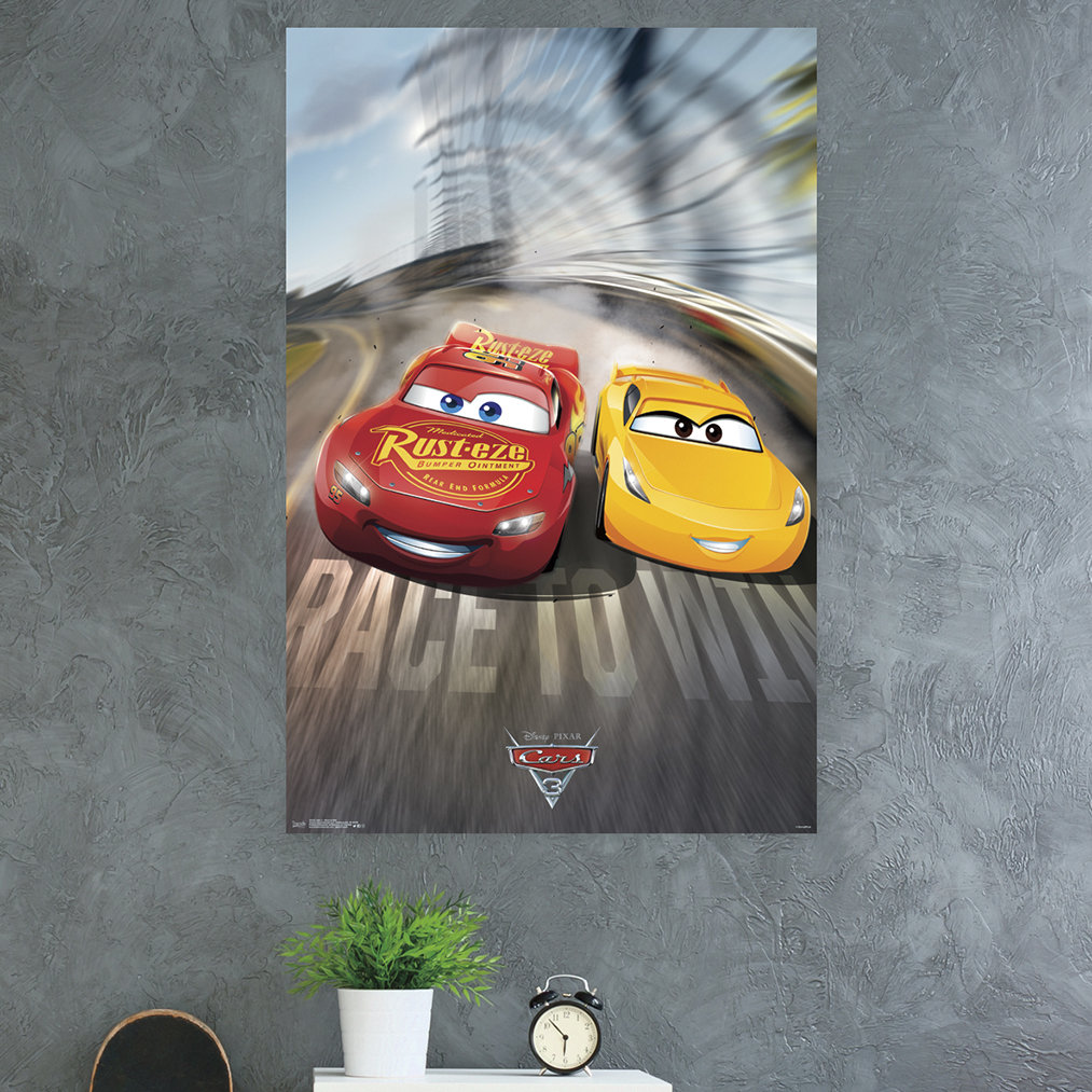 Trends International Cars 3 - Race to Win Paper Print | Wayfair