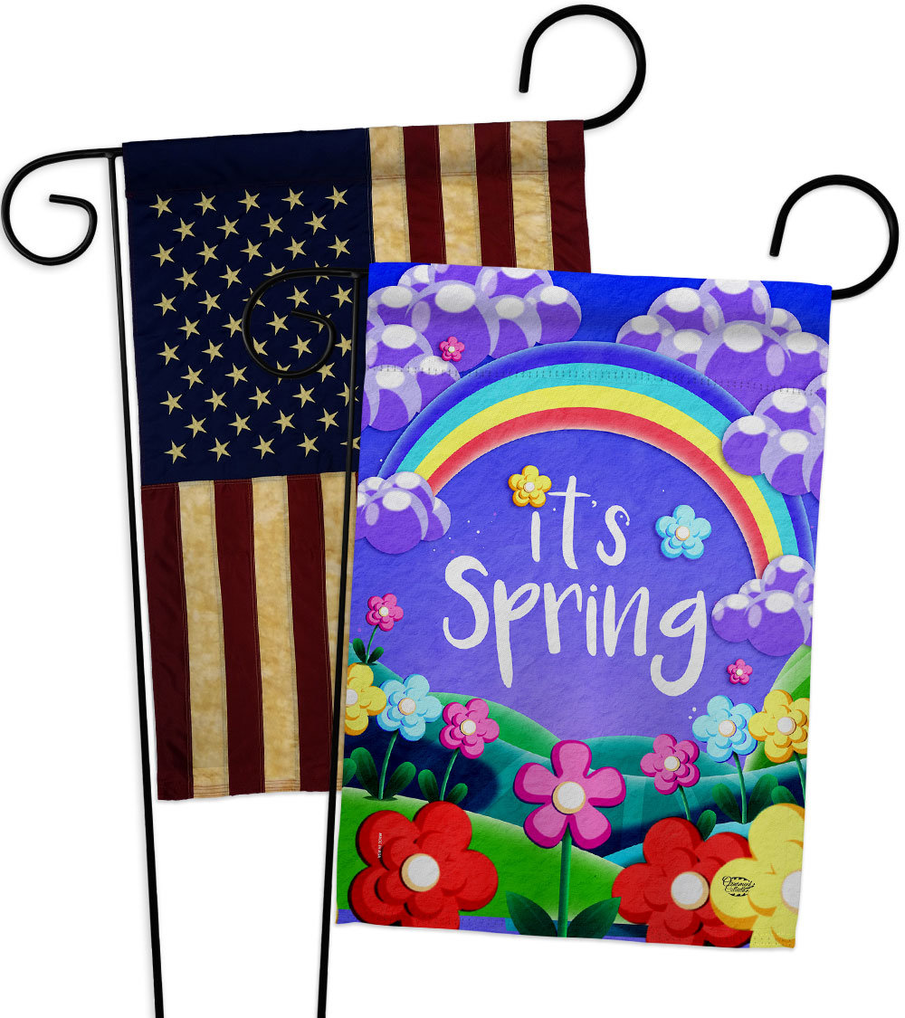 Ornament Collection Colorful Spring 2-Sided Polyester 1'5 x 1'1 ft ...