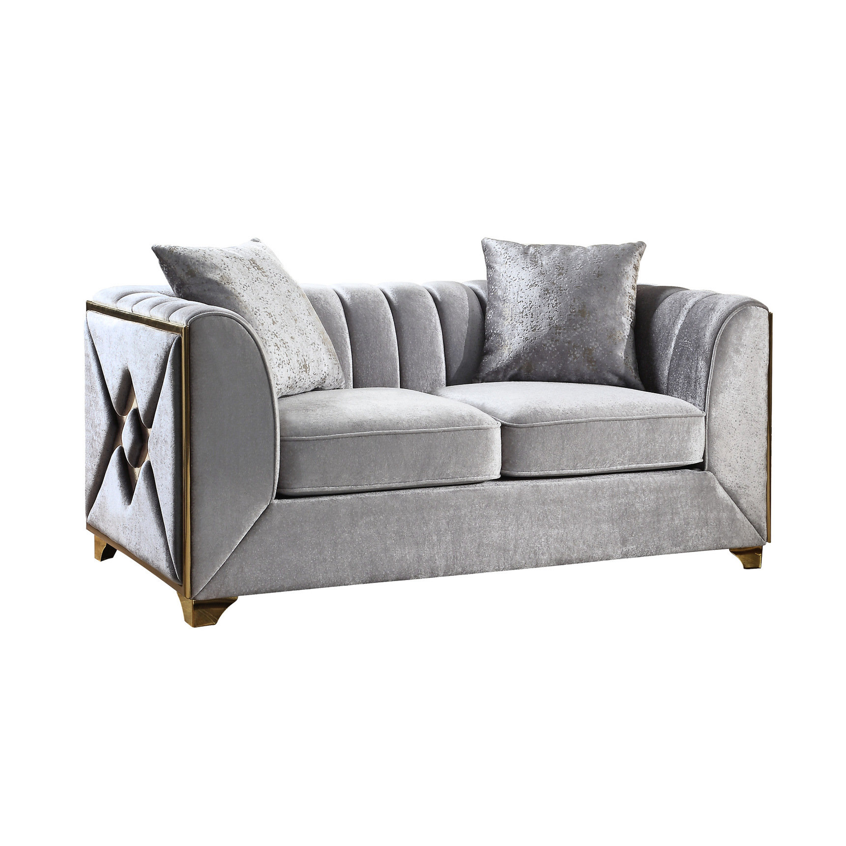 Everly Quinn Cream With Modern Touch, Solid Wood And Sumptuous Velvet ...